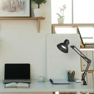 Newhouse Lighting Wright Painted Black Metal Flexible 2-in-1 Weighted Base and Clamp Mount Swing Arm Wright Architect Desk Lamp with Energy-Efficient 5-Watt LED Bulb