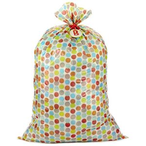 hallmark 56″ jumbo xl plastic gift bag (b is for baby, multicolor dots) for baby showers, new parents and more