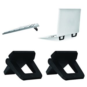 self-adhesive mini portable laptop stand, invisible computer stand, foldable ergonomic desktop stand, compatible with matebook x pro, d14, macbook air pro,xps,more 10-17inch laptop, tablets, ipad