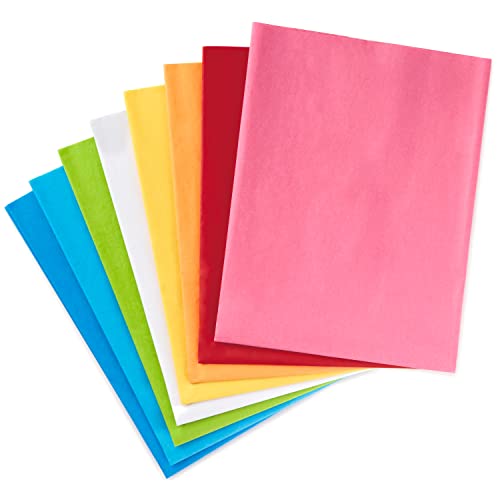 Hallmark Bulk Tissue Paper for Gift Wrapping (Classic Rainbow, 8 Colors) 120 Sheets for Easter, Mothers Day, Birthdays, Gift Wrap, Crafts, DIY Paper Flowers, Tassel Garland and More