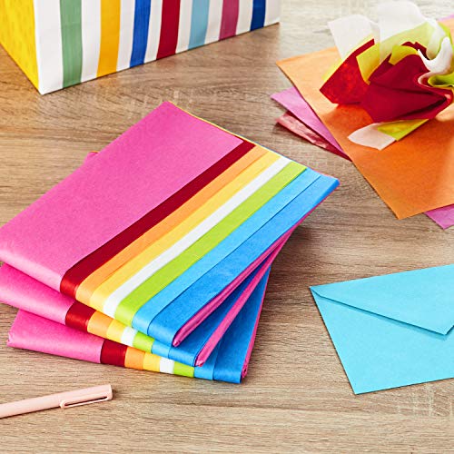 Hallmark Bulk Tissue Paper for Gift Wrapping (Classic Rainbow, 8 Colors) 120 Sheets for Easter, Mothers Day, Birthdays, Gift Wrap, Crafts, DIY Paper Flowers, Tassel Garland and More