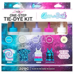 tulip glow in the dark cosmic 4-color tie-dye kit with glow mix