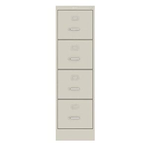 Scranton and Co 22" Deep 4 Drawer Letter File Cabinet in Putty, Fully Assembled