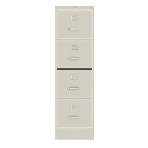 Scranton and Co 22" Deep 4 Drawer Letter File Cabinet in Putty, Fully Assembled