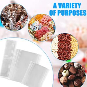 Labeol Cellophane Bags Treat Bags 450 PCS with Ties 3 Sizes 4x6 5x7 2x10 Cookie Bags for Packaging Pretzel Candy Gift Party Favor Clear Plastic Bags Goodie Bags