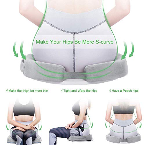 OVEYNERSIN Seat Cushion for Office Chair - Desk Back Pillow Support Memory Foam Car Cushions Coccyx Orthopedic Hip Sciatica Pain Pad Computer Accessories for Women Men