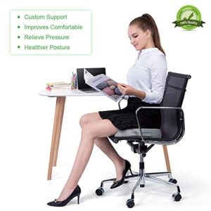 OVEYNERSIN Seat Cushion for Office Chair - Desk Back Pillow Support Memory Foam Car Cushions Coccyx Orthopedic Hip Sciatica Pain Pad Computer Accessories for Women Men