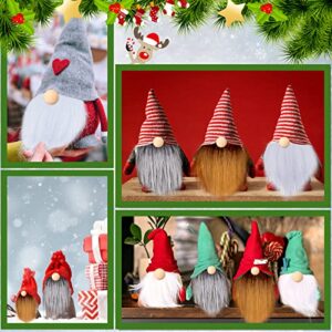 15 Pcs Gnome Beards for Crafting Easter Day Faux Fur Fabric Precut Gnomes Beards Handmade 30 Pieces Wood Balls for Halloween Christmas Valentine's Day Independence Day (Gray, Camel, White)