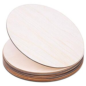 wood circles for crafts, audab 12 pack 12 inch unfinished wood rounds wooden cutouts for crafts, door hanger, door design, wood burning