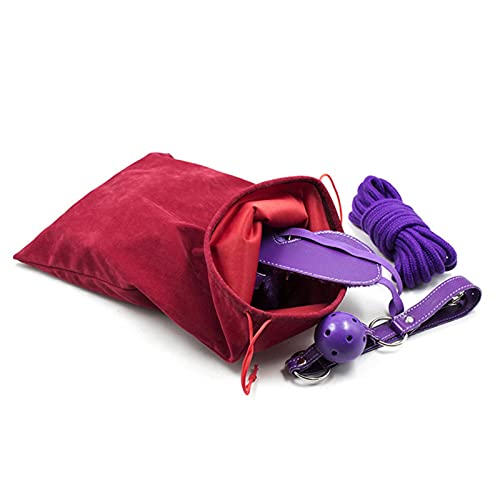 Aiend Double Fleece Lint Drawstring Beams Storage Bag for Adult Sex Products Adult Game Toys