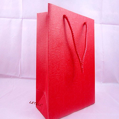 Heavy Duty Gift Bag Paper Cardboard Red Gold Silver Christmas Gift Clothing Wedding Kids Party Medium 10" x 8.5" x 4" (L x W x D) (3 Pack)