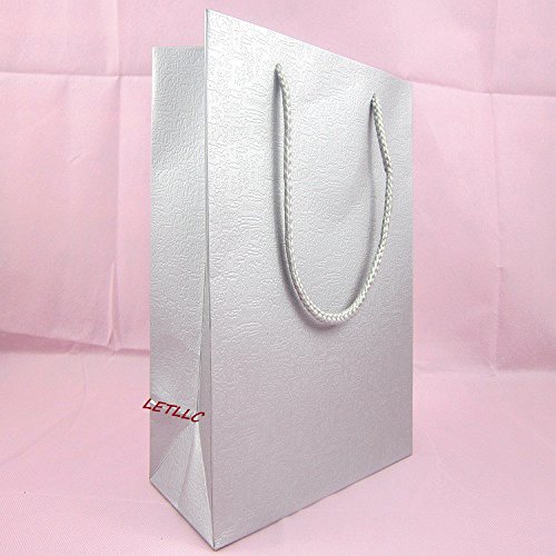 Heavy Duty Gift Bag Paper Cardboard Red Gold Silver Christmas Gift Clothing Wedding Kids Party Medium 10" x 8.5" x 4" (L x W x D) (3 Pack)