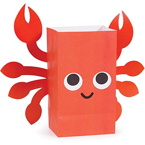 Creative Converting 333021 Assorted Sea Animals Paper Treat Bags, 8ct