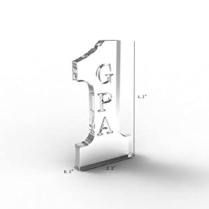 FixtureDisplays® 2.16"W x 4.3"H x 0.4"D Number 1 Grandpa Tabletop Gift 11617-GPA