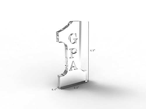 FixtureDisplays® 2.16"W x 4.3"H x 0.4"D Number 1 Grandpa Tabletop Gift 11617-GPA