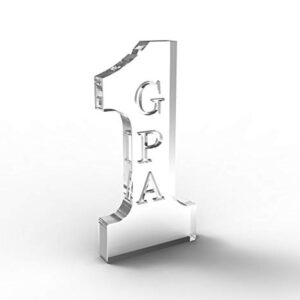 FixtureDisplays® 2.16"W x 4.3"H x 0.4"D Number 1 Grandpa Tabletop Gift 11617-GPA