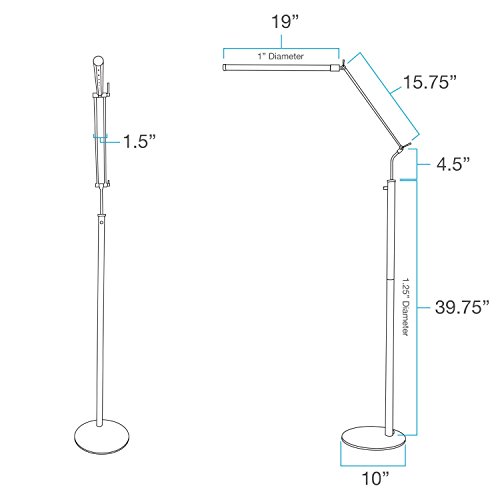 Cocoweb FLED-GPS High Powered Dimmable LED Piano Floor Lamp