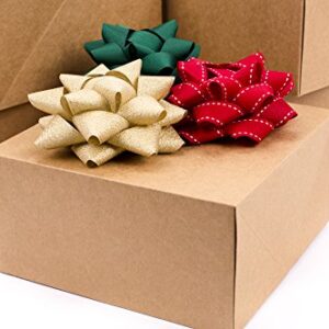 Hallmark 8" Gift Boxes (Pack of 5; Square Kraft) for Christmas, Holidays, Birthdays, Weddings, Crafts, Fathers Day, Care Packages and More