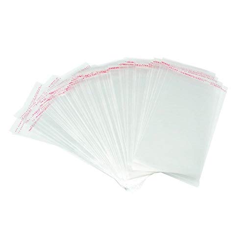 200 Pcs 2x3 Clear Resealable Cello/Cellophane Bags Self Adhesive Sealing, Good for Bakery Candy Jewelry Earrings Cookies Prints Card