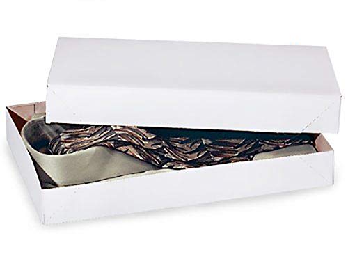 ALEF 14" x 9.5" x 2" White Shirt Gift Wrap Boxes with Lids (10-Pack)