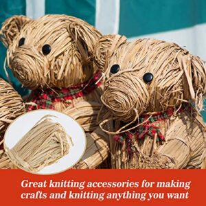 300g Natural Raffia Ribbon Raffia Grass - Sukh Raffia Straw for Florist Bouquets Decoration Crafts Ribbon for Gift Wrapping Christmas Gift Birthday Raffia Grass Wrap Ribbon Natural Materials 6PCSx50g