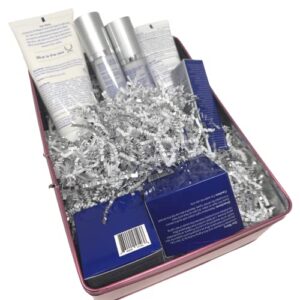 YOUZEY Crinkle Cut Paper Shred Filler - Beautiful Gift Box Filler - Great for Gift Wrapping & Basket Filling - Box Confetti Shredded - Box Stuffing - White & Silver(Small)