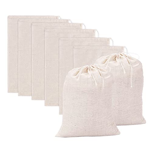 SolHoppa Muslin Bags – 50 Cotton Drawstring Bags – Gift Bags for Home Supplies Parties Holidays & Weddings – Reusable & 3x4 Inches in Size