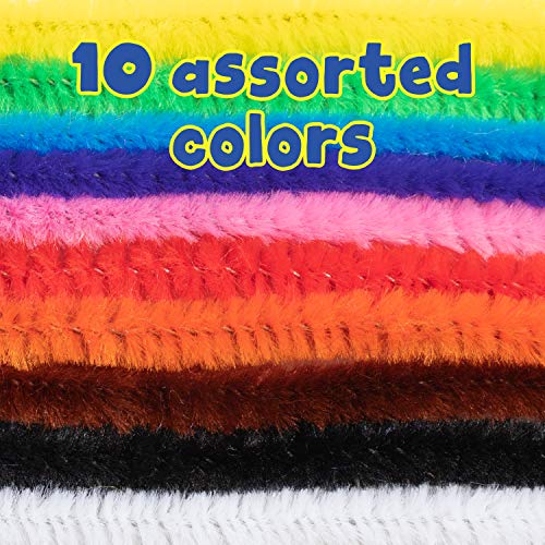 READY 2 LEARN Chenille Stems - Set of 324 - 10 Colors - Soft Pipe Cleaners - Art Supplies for DIY Crafts - 12 in. long