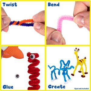 READY 2 LEARN Chenille Stems - Set of 324 - 10 Colors - Soft Pipe Cleaners - Art Supplies for DIY Crafts - 12 in. long