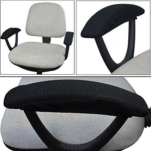 baotongle Office Computer Chair Arm Covers, Flexible Chair Arm Covers Polyester Fabric Stretchy Desk Chair Rotating Chair Arm Rest Cover Protector, Wasable Chair Armrest Pad Covers, Set of 2