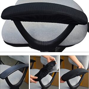 baotongle Office Computer Chair Arm Covers, Flexible Chair Arm Covers Polyester Fabric Stretchy Desk Chair Rotating Chair Arm Rest Cover Protector, Wasable Chair Armrest Pad Covers, Set of 2