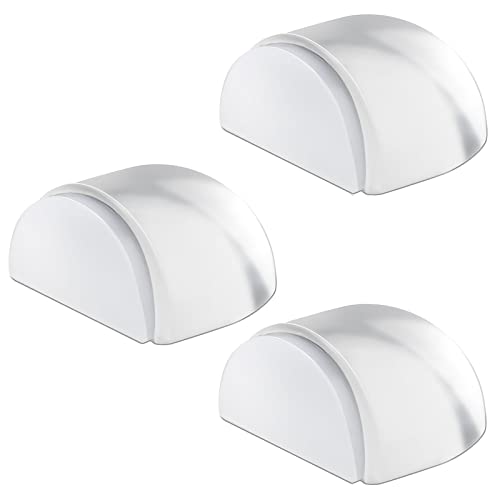 VIDELLY 3 Pieces Door Stopper Transparent Self-Adhesive Door Stopper Floor Wall Buffers Protector Acrylic Shower Door Stopper No Drilling for Home Office Protect Walls and Furniture, Clear, 4cm/1.57in