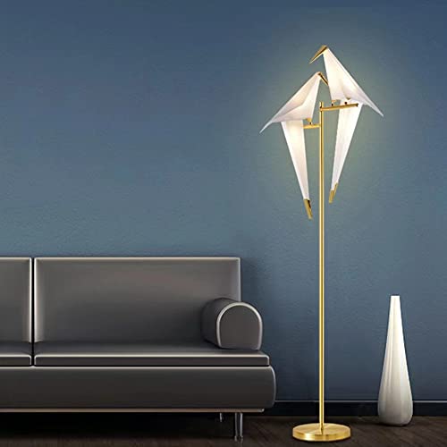 MORE CHANGE MoreChange 72In Modern LED Floor Lamp, Bird Floor Light Gold Metal Fixtures for Living Room Bedroom Dinning Room Office (2 Birds)