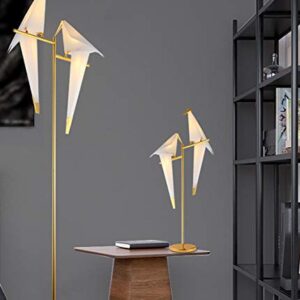 MORE CHANGE MoreChange 72In Modern LED Floor Lamp, Bird Floor Light Gold Metal Fixtures for Living Room Bedroom Dinning Room Office (2 Birds)