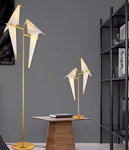 MORE CHANGE MoreChange 72In Modern LED Floor Lamp, Bird Floor Light Gold Metal Fixtures for Living Room Bedroom Dinning Room Office (2 Birds)