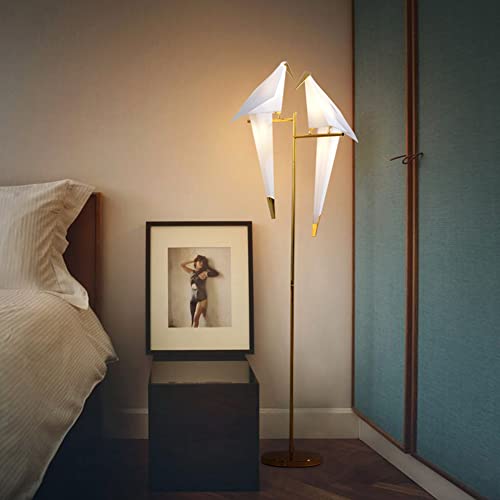 MORE CHANGE MoreChange 72In Modern LED Floor Lamp, Bird Floor Light Gold Metal Fixtures for Living Room Bedroom Dinning Room Office (2 Birds)