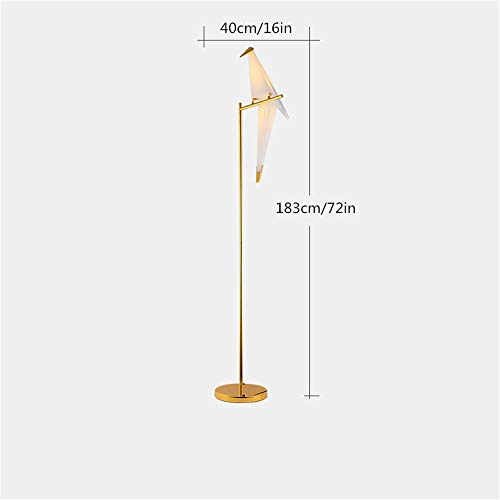 MORE CHANGE MoreChange 72In Modern LED Floor Lamp, Bird Floor Light Gold Metal Fixtures for Living Room Bedroom Dinning Room Office (2 Birds)