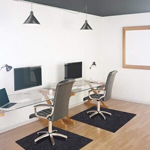 Office Chair Mat Under The Desk Mat Protect Wood Floor,Reduce Noise,Absorbent Material,Waterproof Layer,Anti-Slip,Durable and Machine Washable (Chair Mat: 36inches x 48inches)