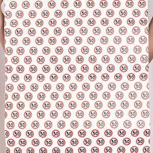 30th Birthday Wrapping Paper - 6 Sheets of Gift Wrap - Funny Wrapping Paper Sheets for Age 30 - Stop Sign - For Men and Women - Adulting - Comes With Fun Stickers - By Central