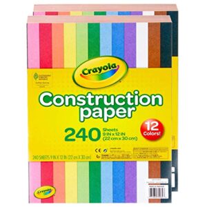 Crayola Construction Paper, 240 Count, Bulk School Supplies For Kids, 2-Pack School Paper