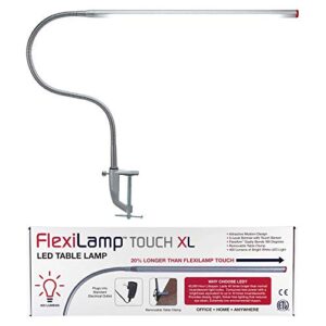 americanails flexilamp touch xl – led table desk lamp – removable clamp – adjustable lighting for nail stations – manicure table light – flexible arm – 3 brightness levels – touch sensor – 400 lumens