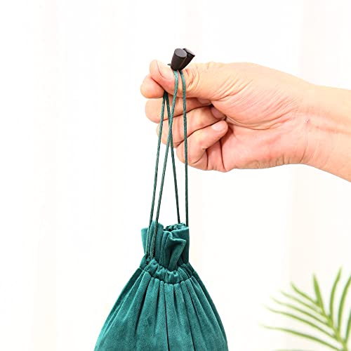 DINYAO Gift Fabric Package Drawstring Bags Jewelry Velvet Pouches 6.2x7.8 Inches(5 Colors)