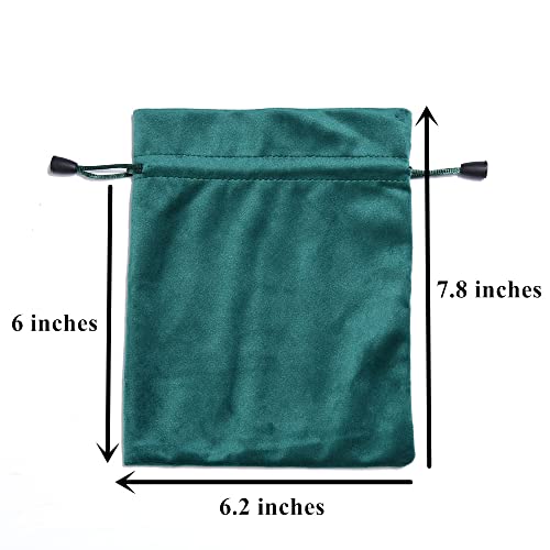 DINYAO Gift Fabric Package Drawstring Bags Jewelry Velvet Pouches 6.2x7.8 Inches(5 Colors)