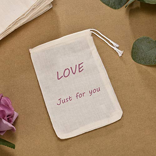 Tatuo 400 Pieces Muslin Bags Drawstring Pouch Gift Bags with Drawstring for Party Supplies Daily Use (6 by 4 Inch)