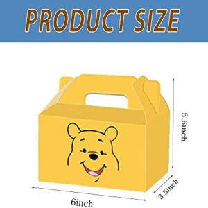 QWAERPLPN 16Pcs Cute Bear Party Gift Boxes,Cute Bear Birthday Party Favors,Goodies Boxes,Candy Gift Bag for Anime Themed Party