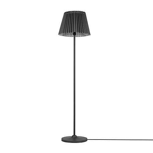 Home Luminaire Floor Lamp with Fabric Shade (Charcoal)