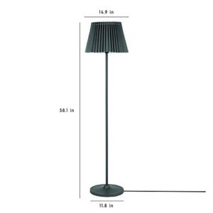 Home Luminaire Floor Lamp with Fabric Shade (Charcoal)