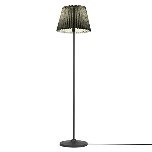 Home Luminaire Floor Lamp with Fabric Shade (Charcoal)