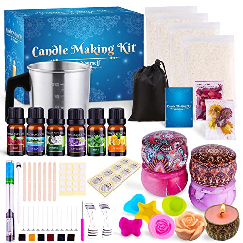 Catcrafter Scented DIY Candle Making Kit - Soy Wax Candle Kit Art & Candle Making Supplies & Materials for Adults with Candle Wax Paraffin Wax Melter Candles Bulk for Small Business Supplies Home