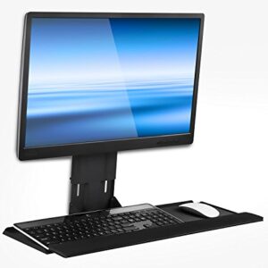 Mount-It! Monitor and Keyboard Wall Mount, Height Adjustable Standing VESA Keyboard Tray, 25 Inch Wide Platform with Mouse Pad (MI-7915)